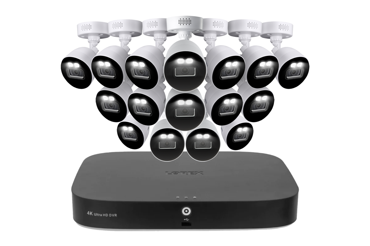 Lorex 4K 20 Camera Capable (16 Wired and 4 Wi-Fi) 2TB Wired DVR System