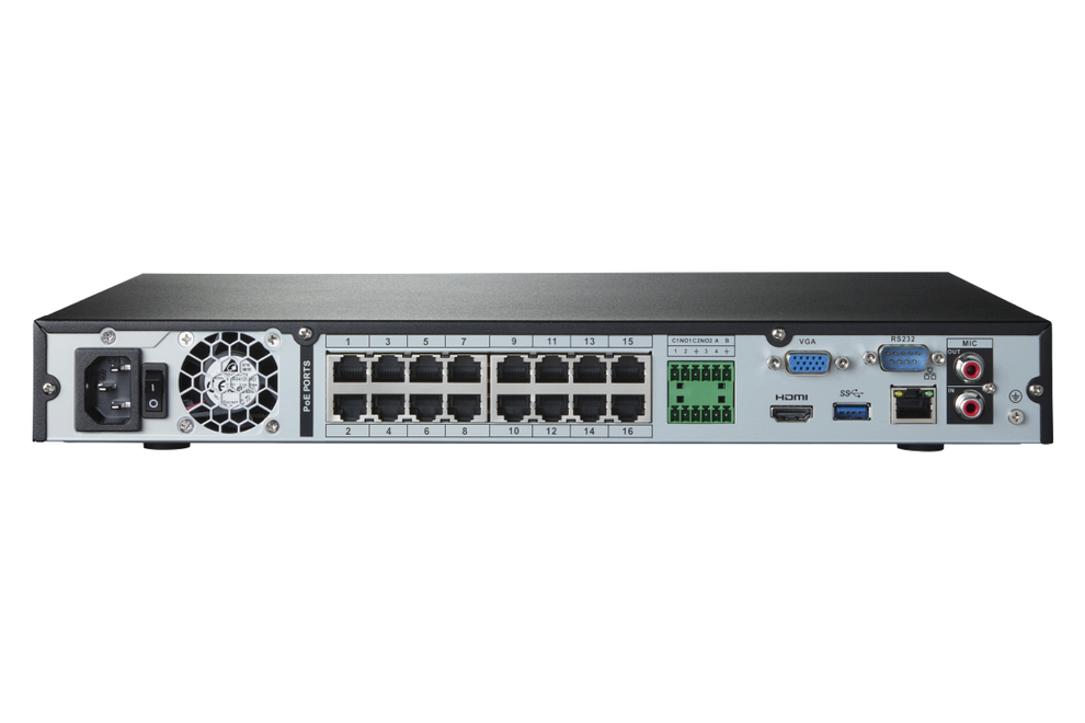 Lorex 4K (16 Camera Capable) 4TB Wired NVR System with Nocturnal 3 Sma