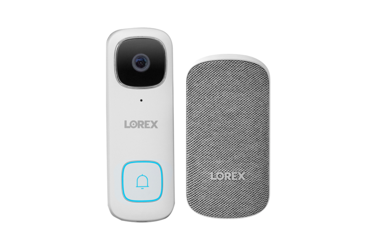 Lorex 2K Wi-Fi Video Doorbell (Wired) with Wi-Fi Chimebox