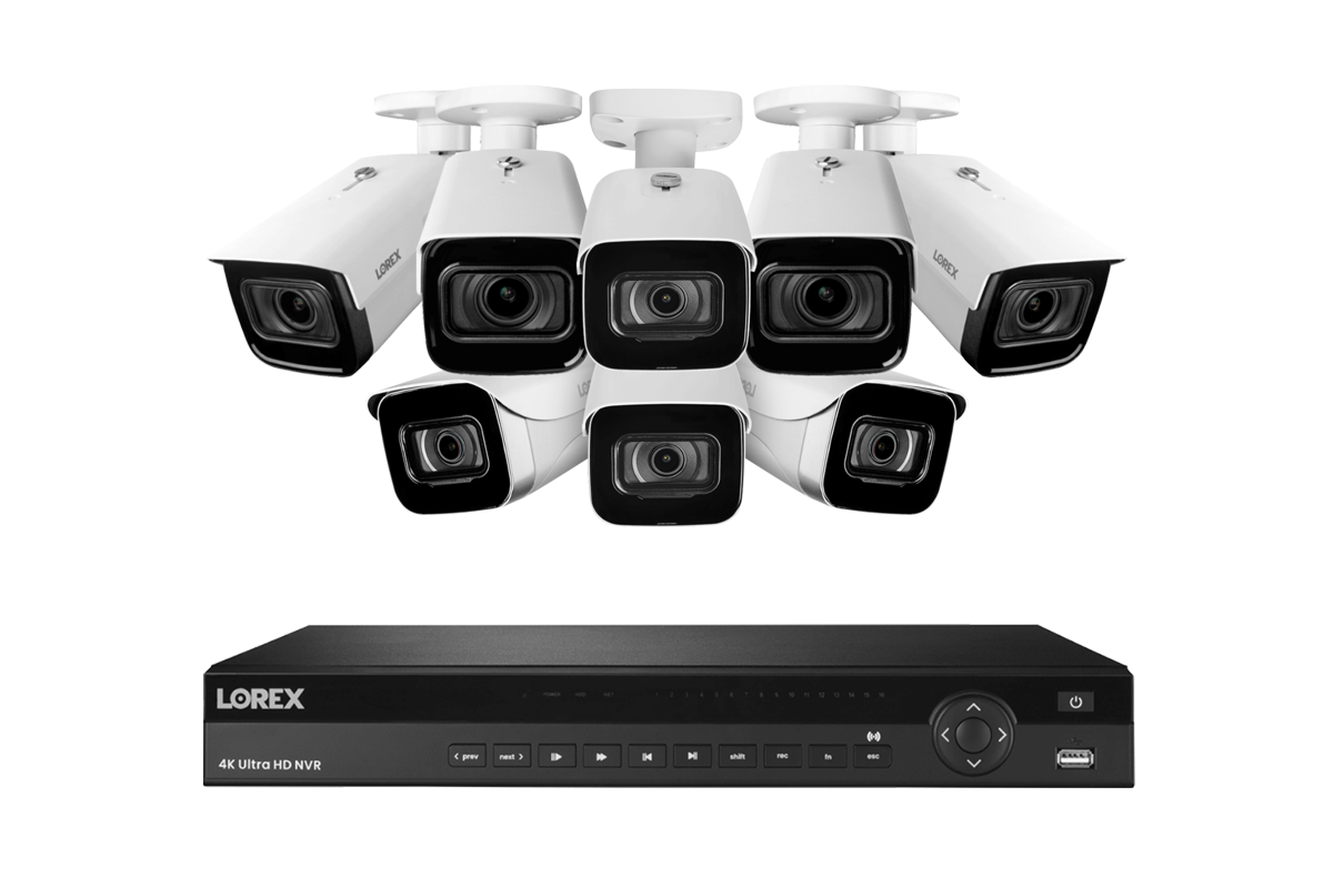 Lorex 4K (16 Camera Capable) 4TB Wired NVR System with 4 Nocturnal 3 M ...
