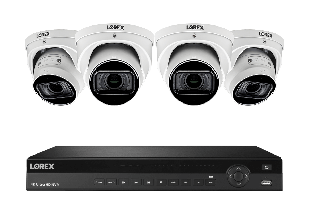 Lorex Elite Series NVR with N4 (Nocturnal Series) IP Dome Cameras - 4K