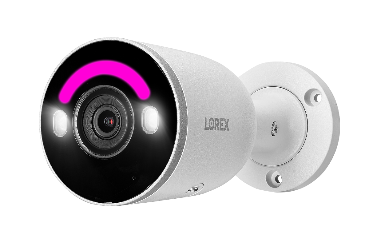 Lorex 4K IP Wired Bullet Security Camera with Smart Security Lighting