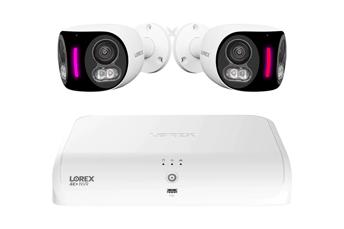 Lorex 4K Fusion Wired NVR System with Two 4K Dual Lens Smart Security ...