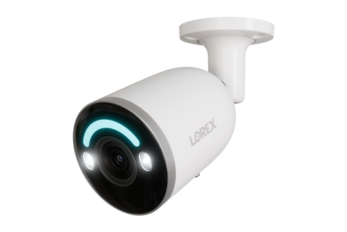 Lorex 4K Smart Security Lighting Bullet PoE IP Wired Camera