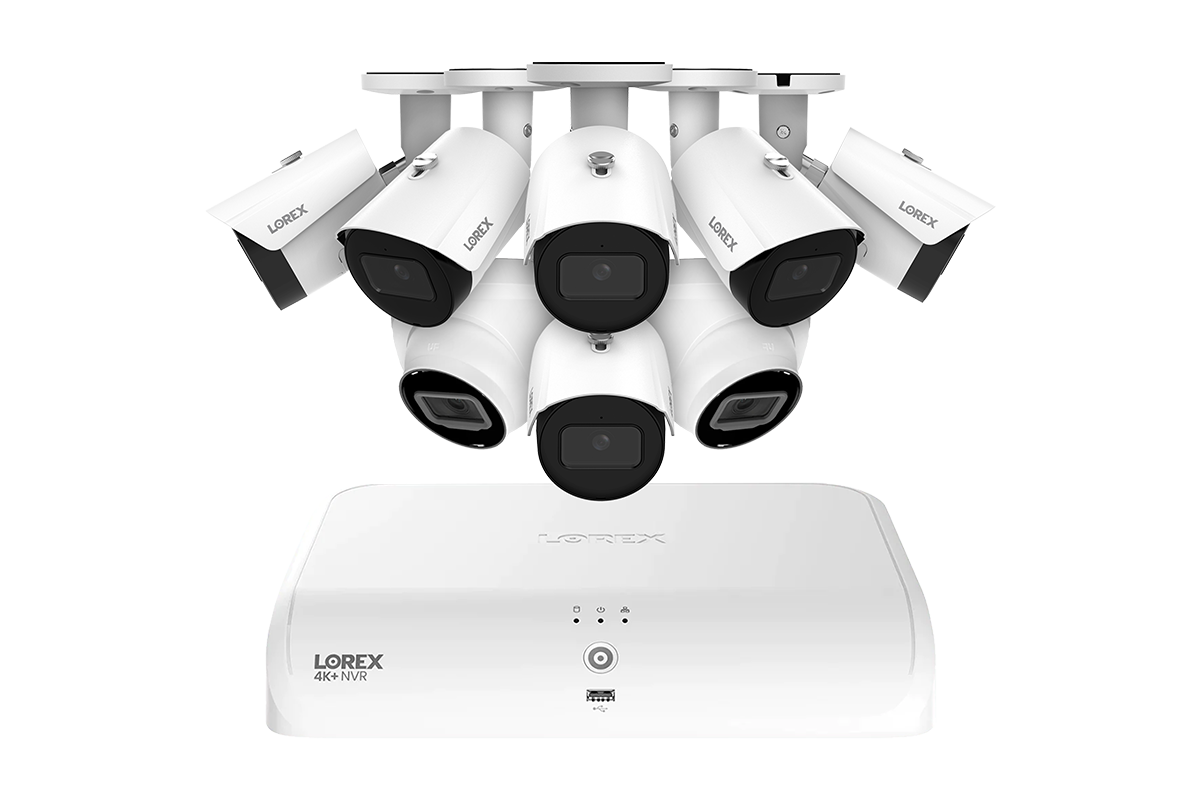 Lorex 4K Fusion 2TB Wired NVR System with Six 4K Bullet Security Camer