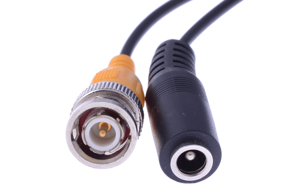 BNC RCA Power extension cable for cctv cameras, 60ft