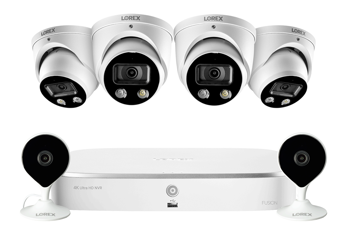 4K Ultra HD IP NVR System with 4 Outdoor 4K 8MP IP Cameras