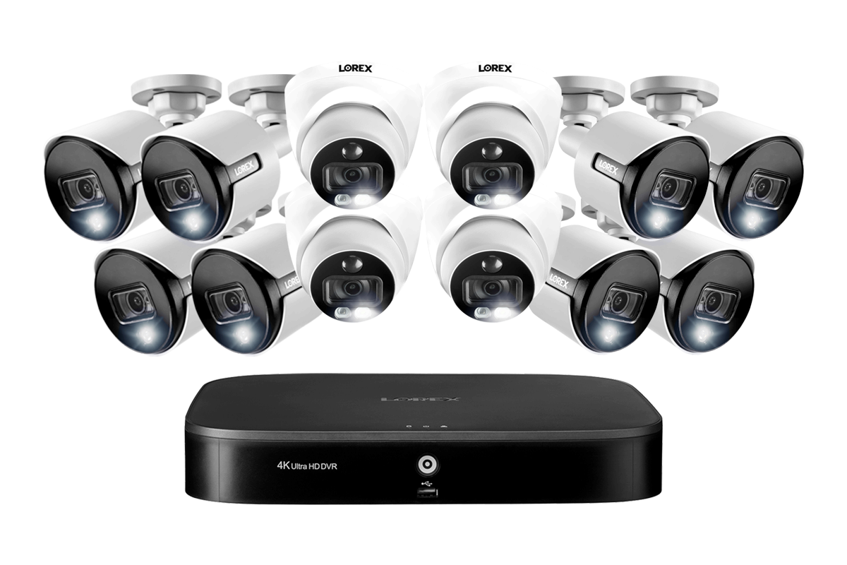 4K resolution surveillance camera system with 12 cameras – Lorex ...