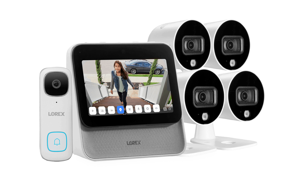 Lorex Smart Home Security Center with Four 1080p Outdoor Wi-Fi Cameras ...
