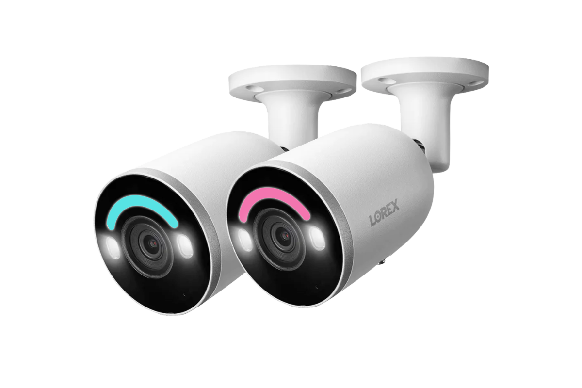 Lorex 4K IP Wired Bullet Security Camera with Smart Security Lighting