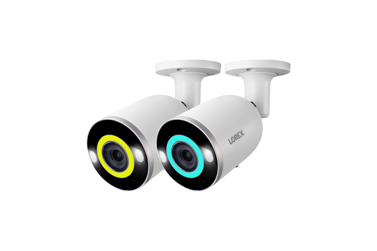 Lorex 4K IP Wired Bullet Security Camera with Smart Security Lighting