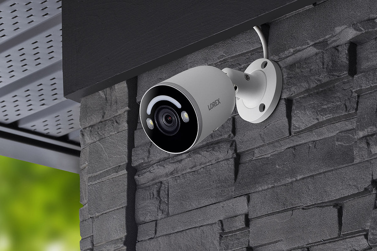 Lorex 4K IP Wired Bullet Security Camera with Smart Security Lighting