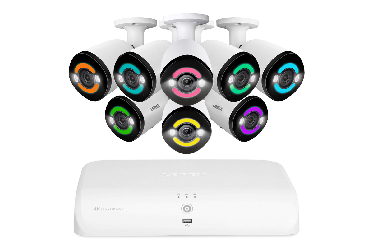 Lorex Fusion 4K 16-Channel 2TB Wired NVR System with 8 Security ...