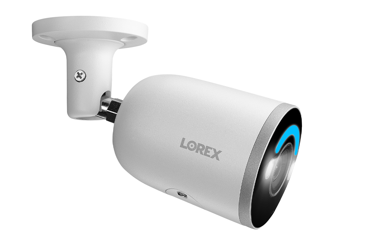 Lorex 4K IP Wired Bullet Security Camera with Smart Security Lighting