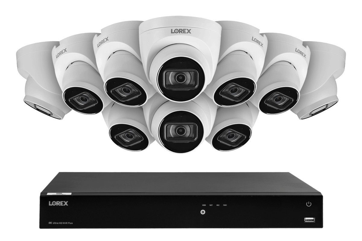 Lorex Fusion 4K (16 Camera Capable) 4TB Wired NVR System with IP Dome