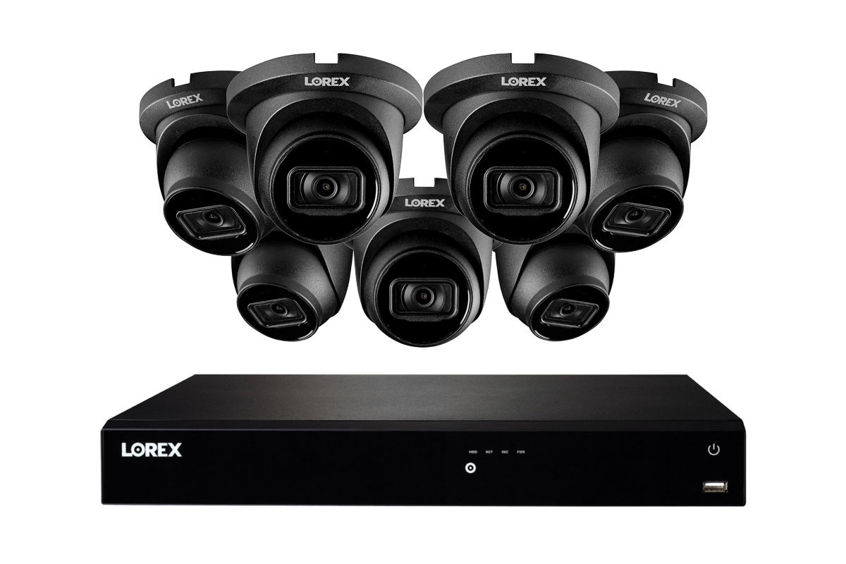 Lorex Fusion Series NVR with Seven IP Dome Cameras - 4K 16-Channel 4TB ...