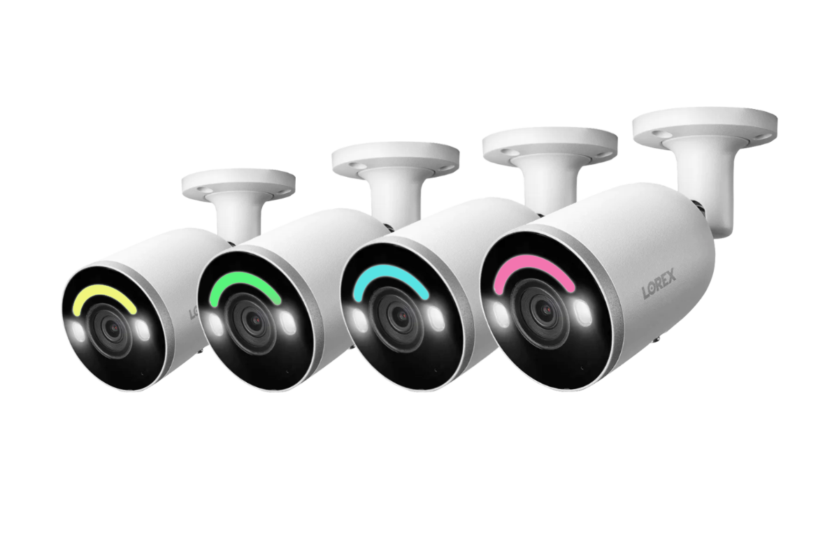 Lorex 4K IP Wired Bullet Security Camera with Smart Security Lighting