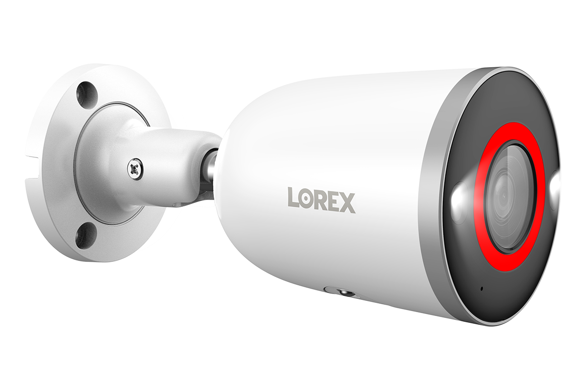 Lorex 4K IP Wired Bullet Security Camera with Smart Security Lighting