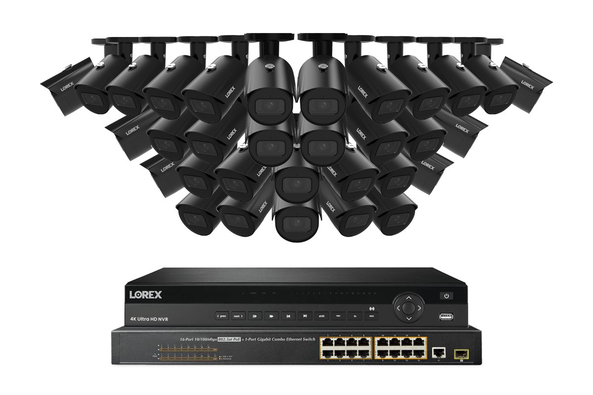 Lorex Pro Series 4K 32 Camera Capable 8TB Wired NVR System with A14 IP