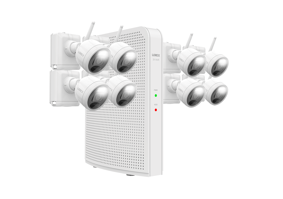 Lorex 2K Battery-Operated System with Active Deterrence Cameras and Pe ...