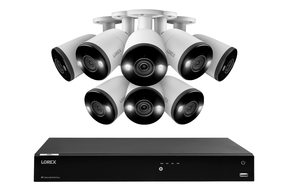 Lorex Fusion 4K (16 Camera Capable) 3TB Wired NVR System with 8 Bullet