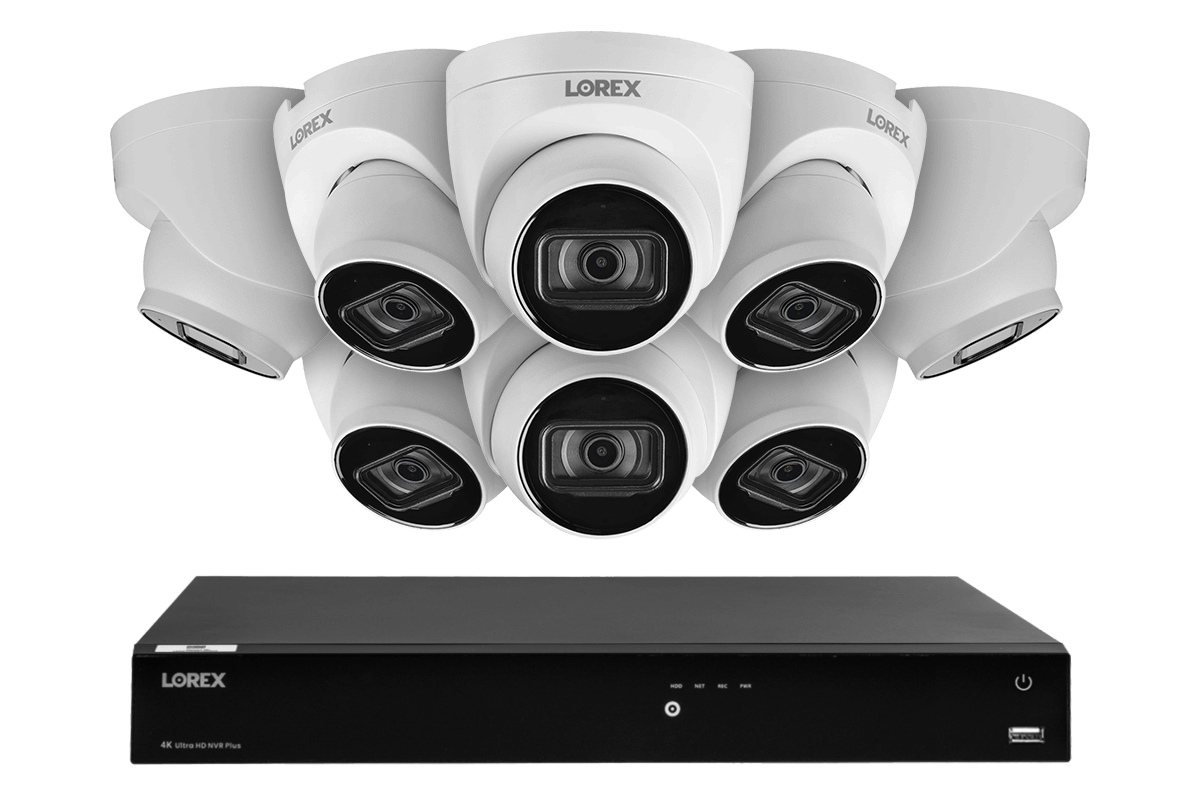 Lorex Fusion 4K 16-Channel 3TB Wired NVR System with IP Dome Cameras ...